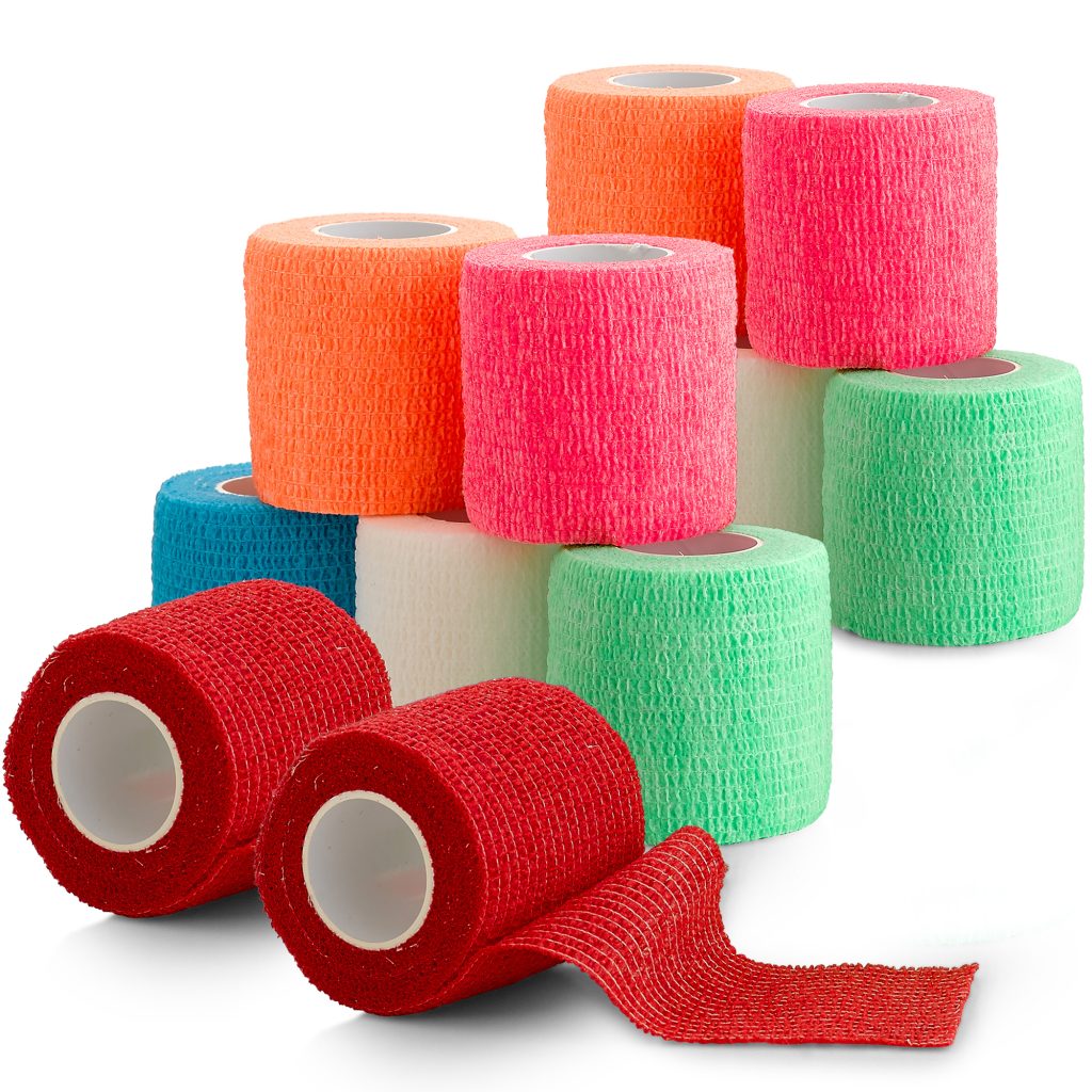 Pack of 12 Self Adhesive Cohesive Bandage - 2" X 5 Yards