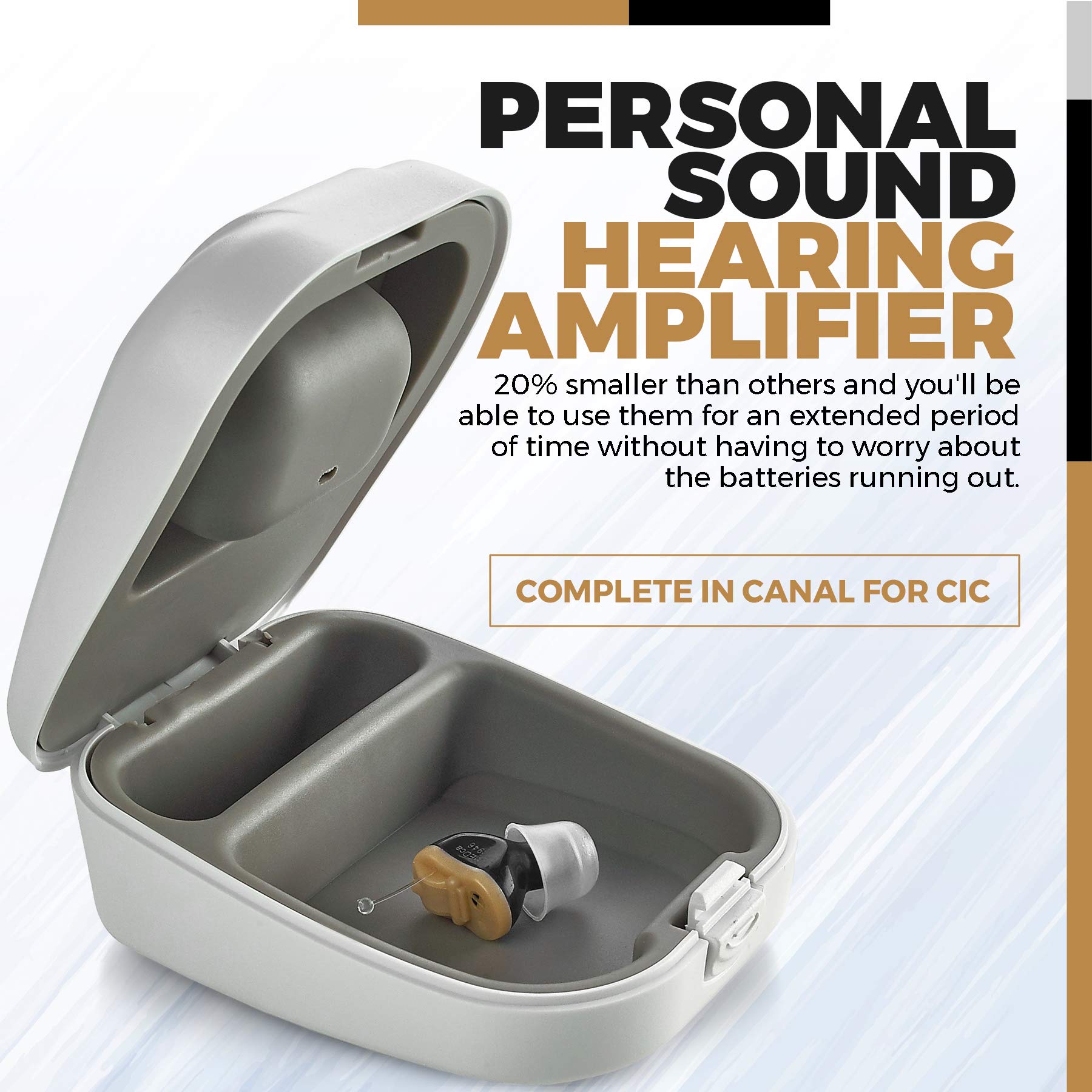 Digital Hearing Amplifier Rechargeable, Comes With Dual Chargers