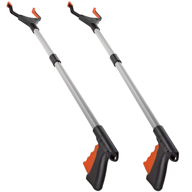 MEDca Folding Reacher Grabber Tool – 32 Inch Gripping Device, PACK OF 2 ...