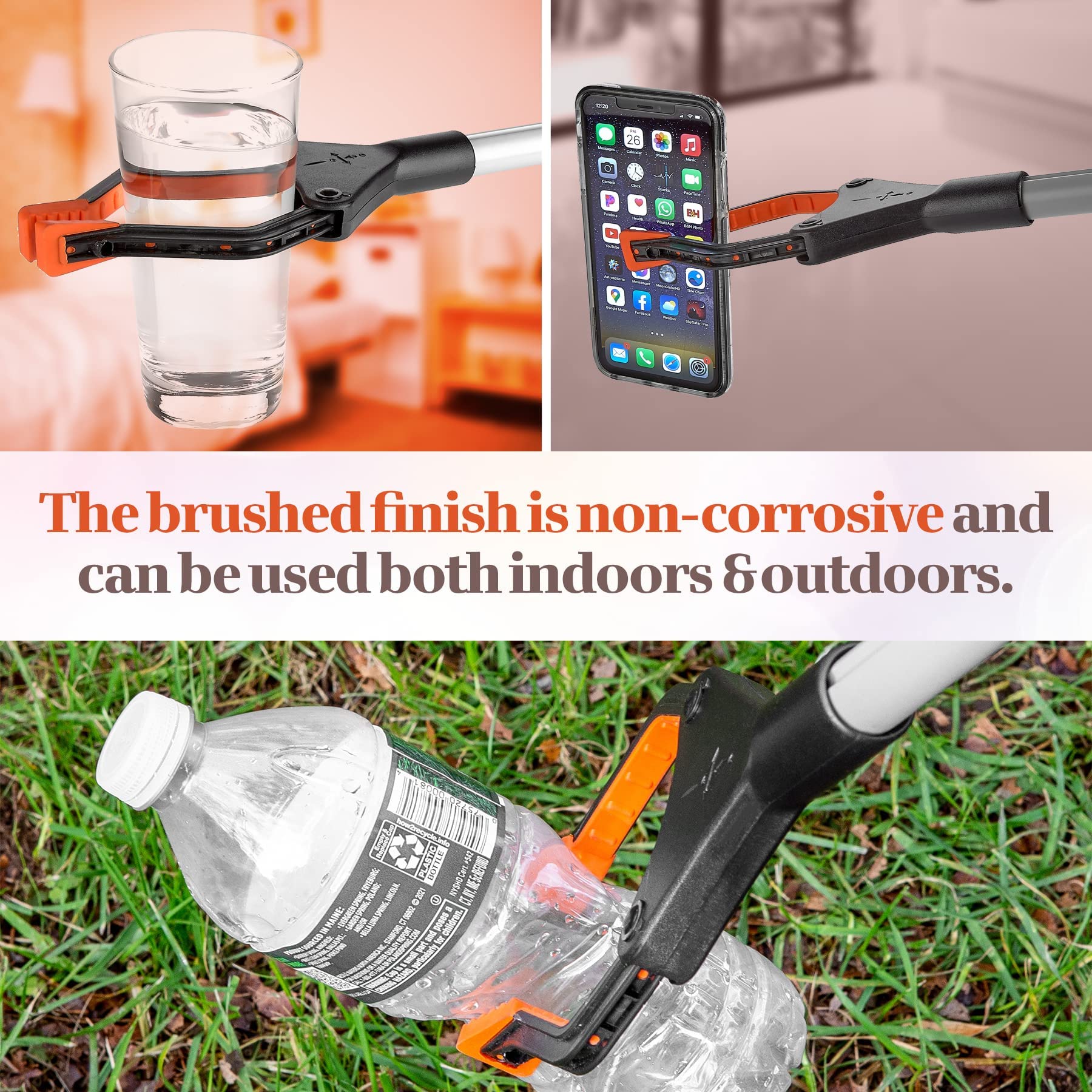 MEDca Folding Reacher Grabber Tool – 32 Inch Gripping Device, PACK OF 2 ...