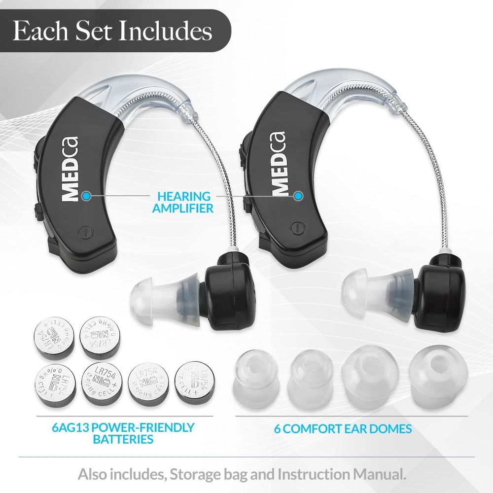 Digital Ear Hearing Amplifier with Quality Rechargeable - 2 Ct