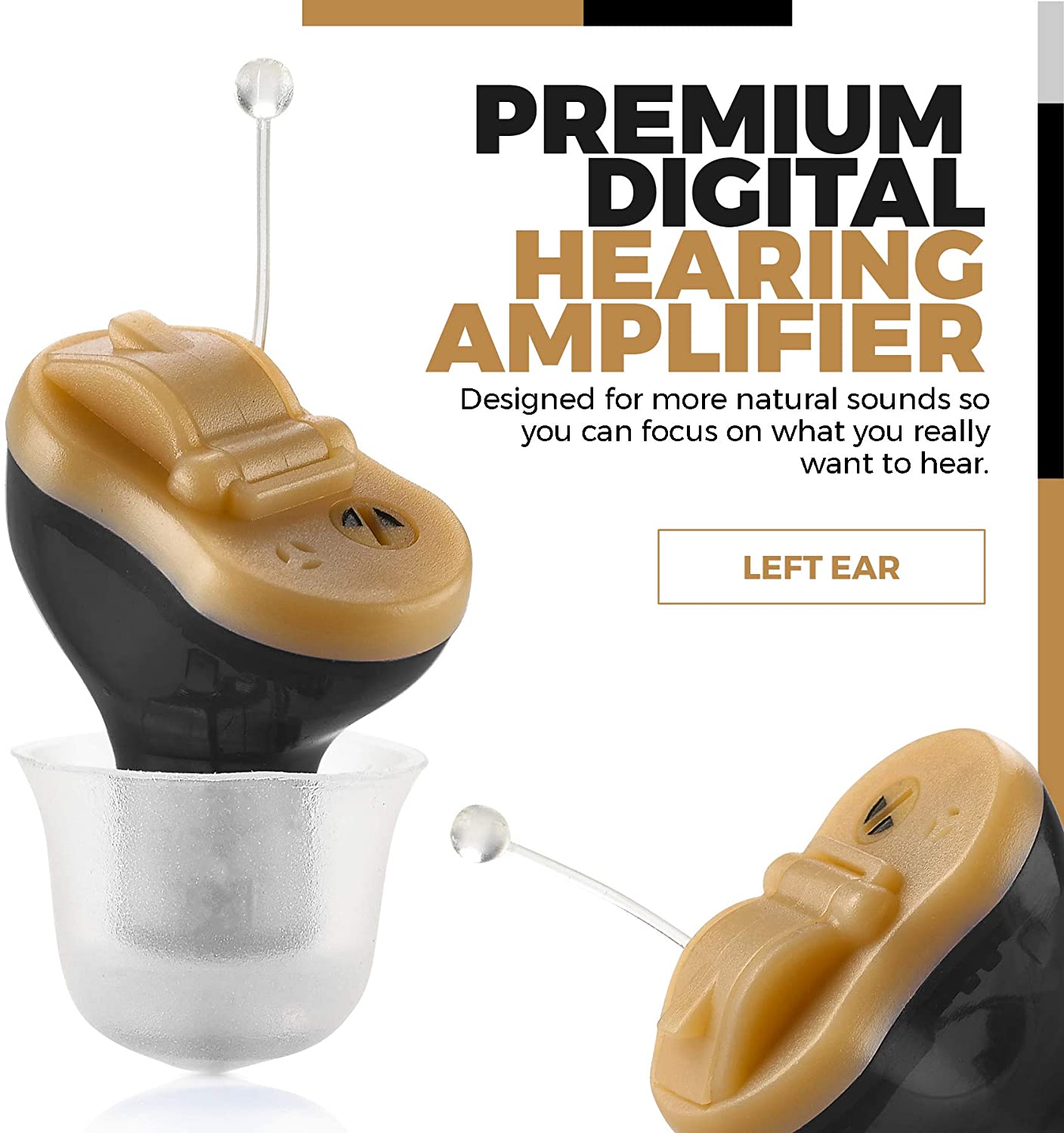 Digital Ear Hearing Amplifier with Premium Quality Rechargeable