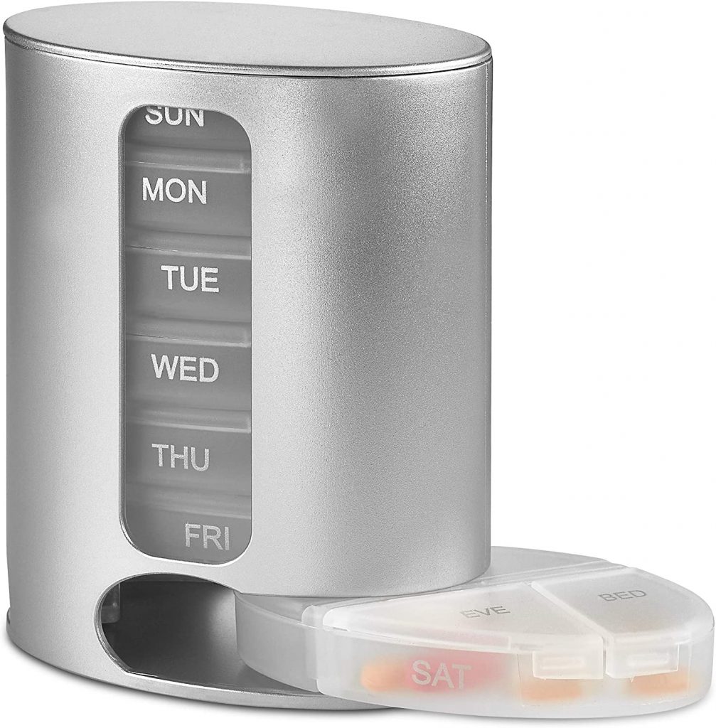 Extra Large Monthly Pill Organizer - 7-Day Color Once-A-Day Pill ...