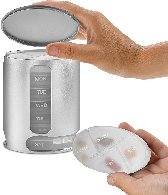Pill Organizer 4 Times A Day - Pill Organizer for 7 Days - MEDca